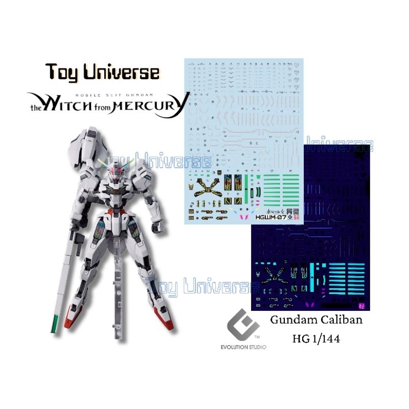 🟢⚪️พร้อมส่ง HG 1/144 Caliban Gundam EVO ดีแคลน้ำ แบล็คไลท์⚪️🟢 | Shopee ...