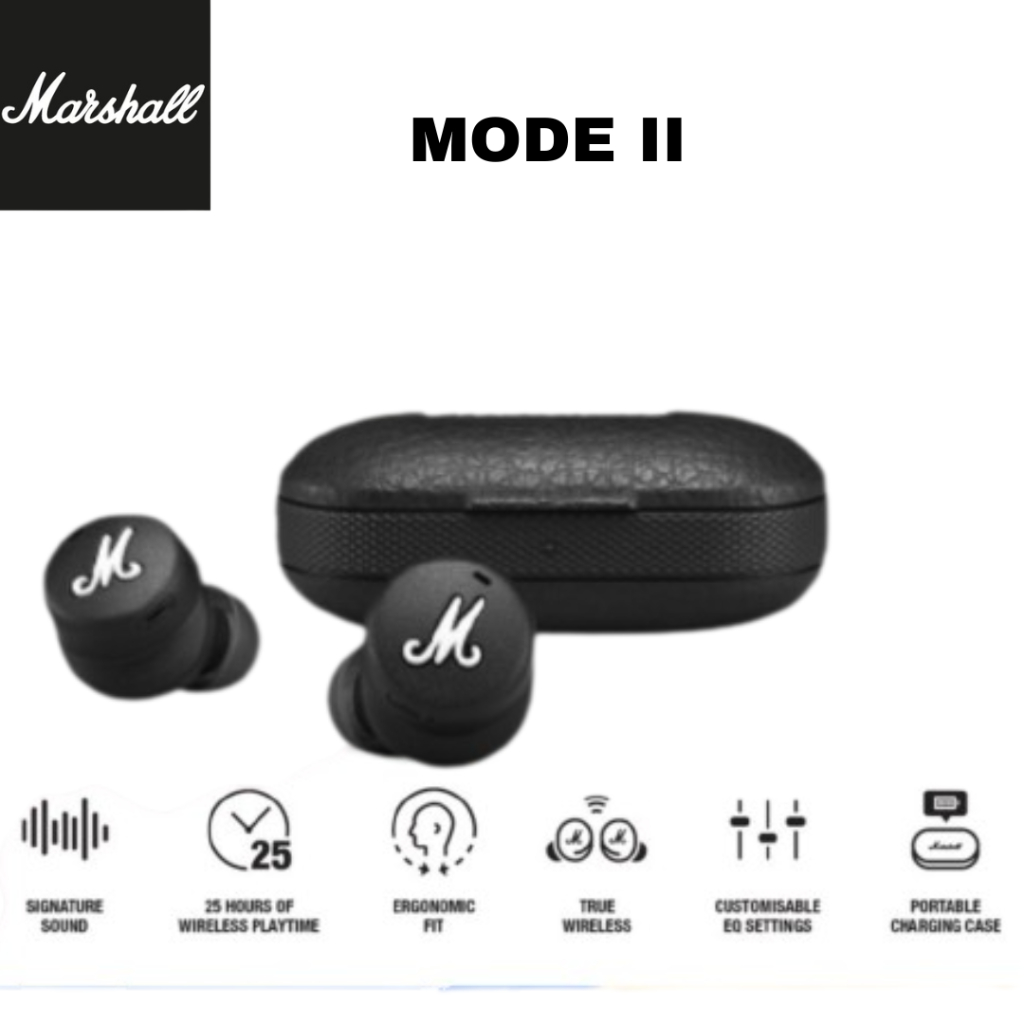 MARSHALL MODE II MODE III Marshall True Wireless Bluetooth Headphones ...