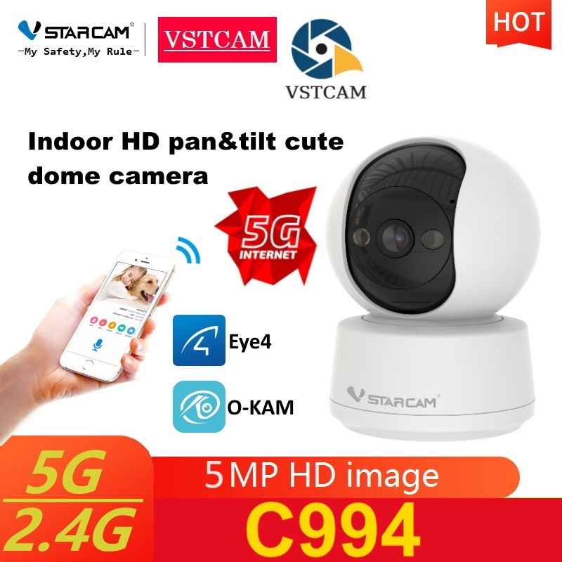 Vstarcam C991 (C994 รองรับ Wi-Fi-5G) ความละเอียด 3-5 ล้านพิกเซล กล้องวงจรปิดไร้สาย Indoor WiFi ...