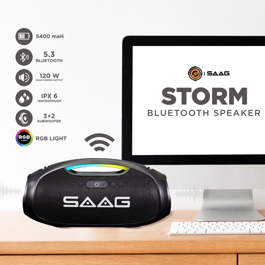 ถูกสุด STORM ES244A) SAAG Bluetooth version: V5.3 • Tweeter Size: 1.5 inch* 2, 40hm •Subwoofer ...