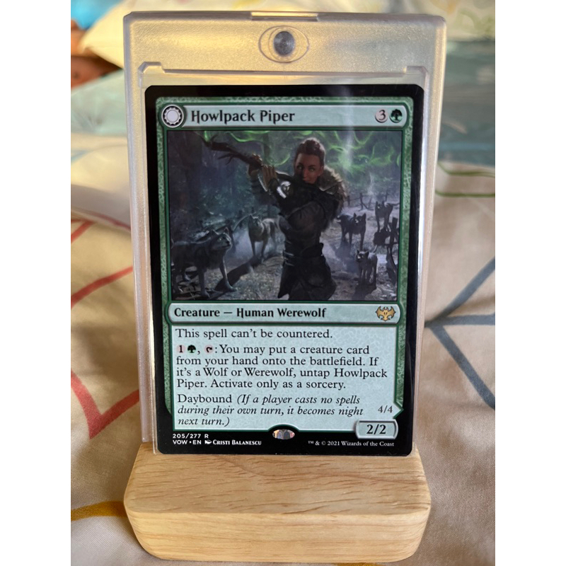 การ์ด MTG Howlpack Piper Green Magic the Gathering EDH รุ่น VOW สภาพ Nm ...