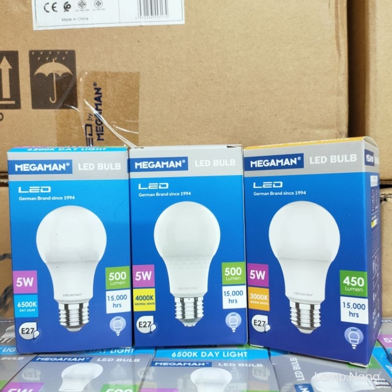 Led Bulb A60 5w มีหลายแสงให้เลือก DL , WW, CW E27 Megaman ราคาประหยัด ...
