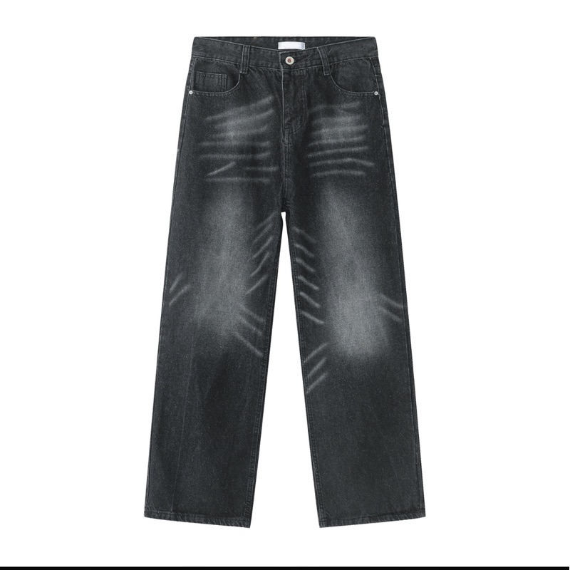CENTER JEANS กางเกงยีนส์เองสูงทรงกระบอกตรง | Shopee Thailand