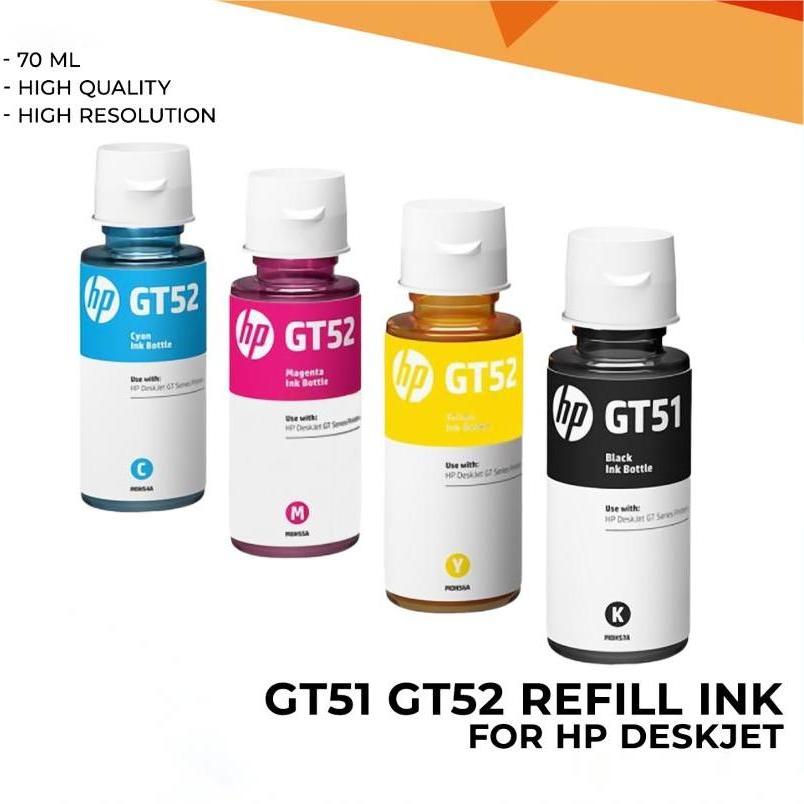 หมึกขวด HP GT-53 BLACK GT-52 Cyan GT-52 Magenta GT-52 Yellow Original ...