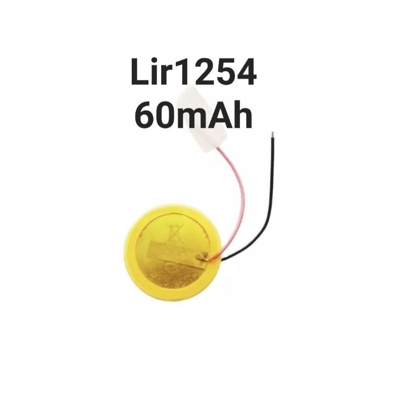 LIR1254 60mAh Lir 1254 มีสายเชื่อม Wireless Bluetooth headset battery ...