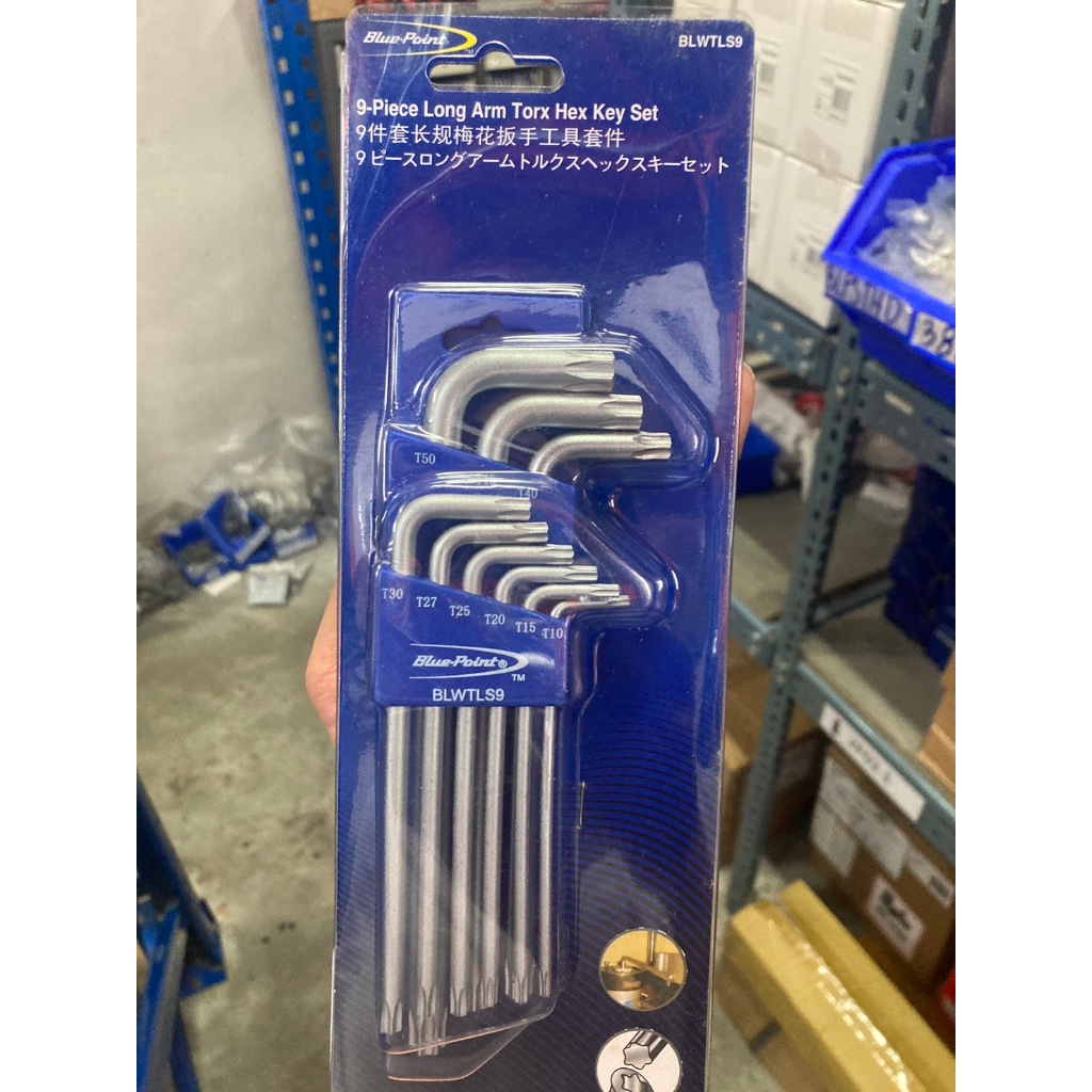 BLUE-POINT NO.BLWTLS9 Long Arm Torx Hex Key Set 9 Pcs Factory Gear By ...