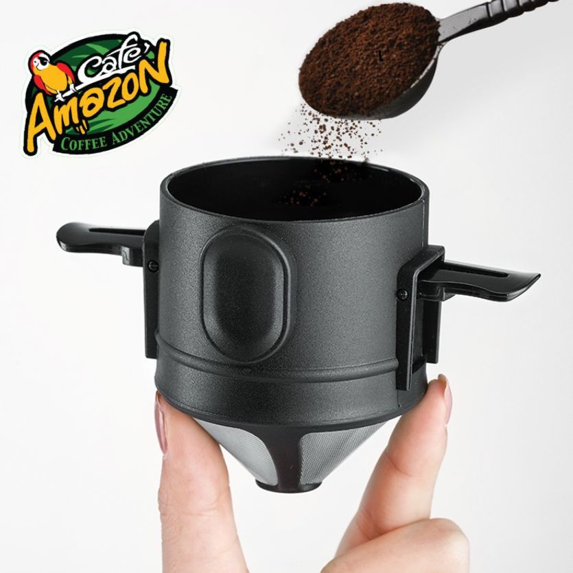 [St.Coco Cafe]ที่กรองดริปกาแฟ สแตนเลส แบบพับได้ พกพา Dripper Stainless ...