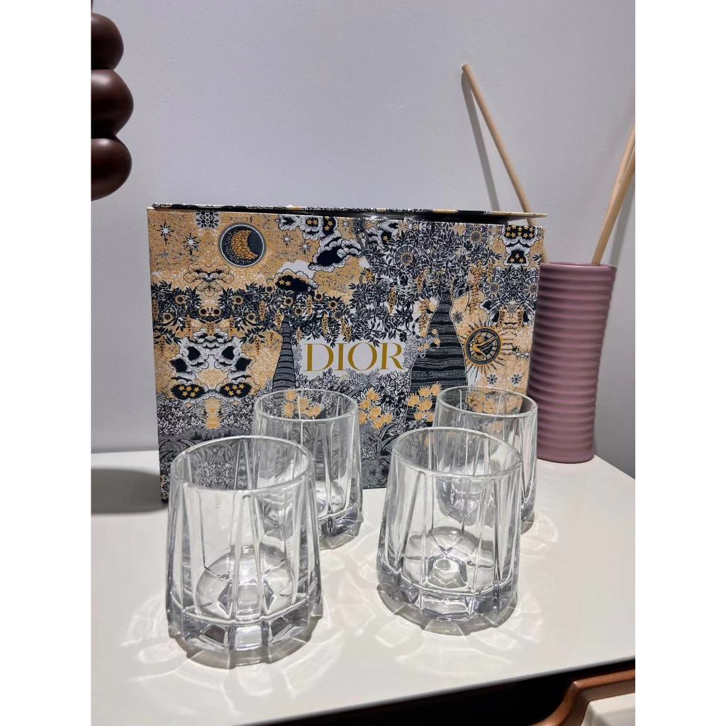 Dior Austria Crystal Cup Solid color 4-piece 250ml water cup | Shopee ...