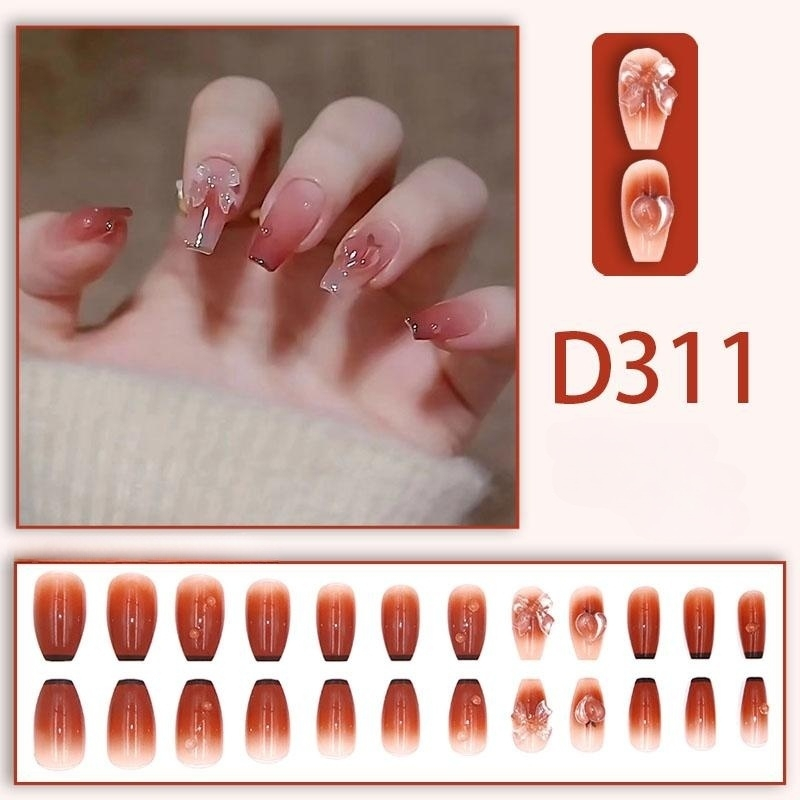 [R419]เล็บปลอมสำเร็จรูป เล็บปลอมยาว กันน้ำ ทำเล็บแฟชั่น หลากหลายสไตล์ ...