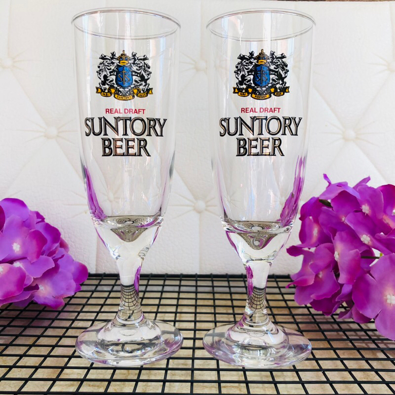 แก้วเบียร์มีฐาน REAL DRAFT SUNTORY BEER มือสอง จากญี่ปุ่น | Shopee Thailand