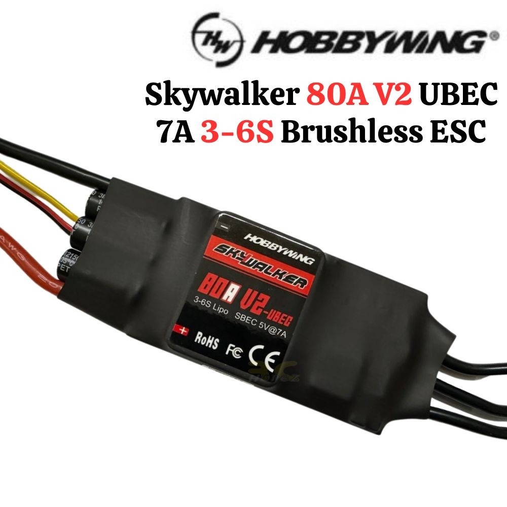 สปีด Hobbywing Skywalker 80A V2 ESC 3s to 6s 7A BEC สปีดคอนโทรล Electronics Speed Control ร้าน ...