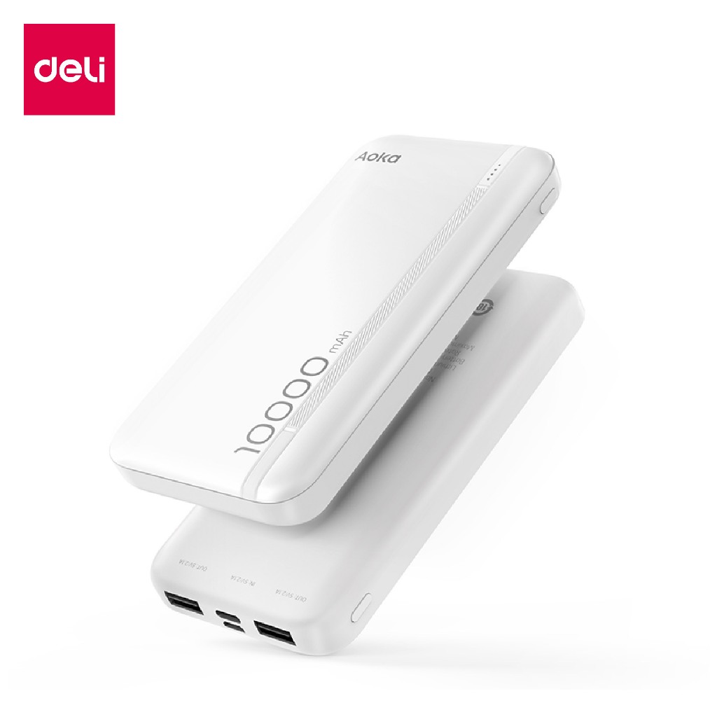 Deli แบตสำรอง พาวเวอร์แบงค์ ช่องชาร์จ พร้อมกัน หลายช่อง ได้ทุกขนาด พกพา ...