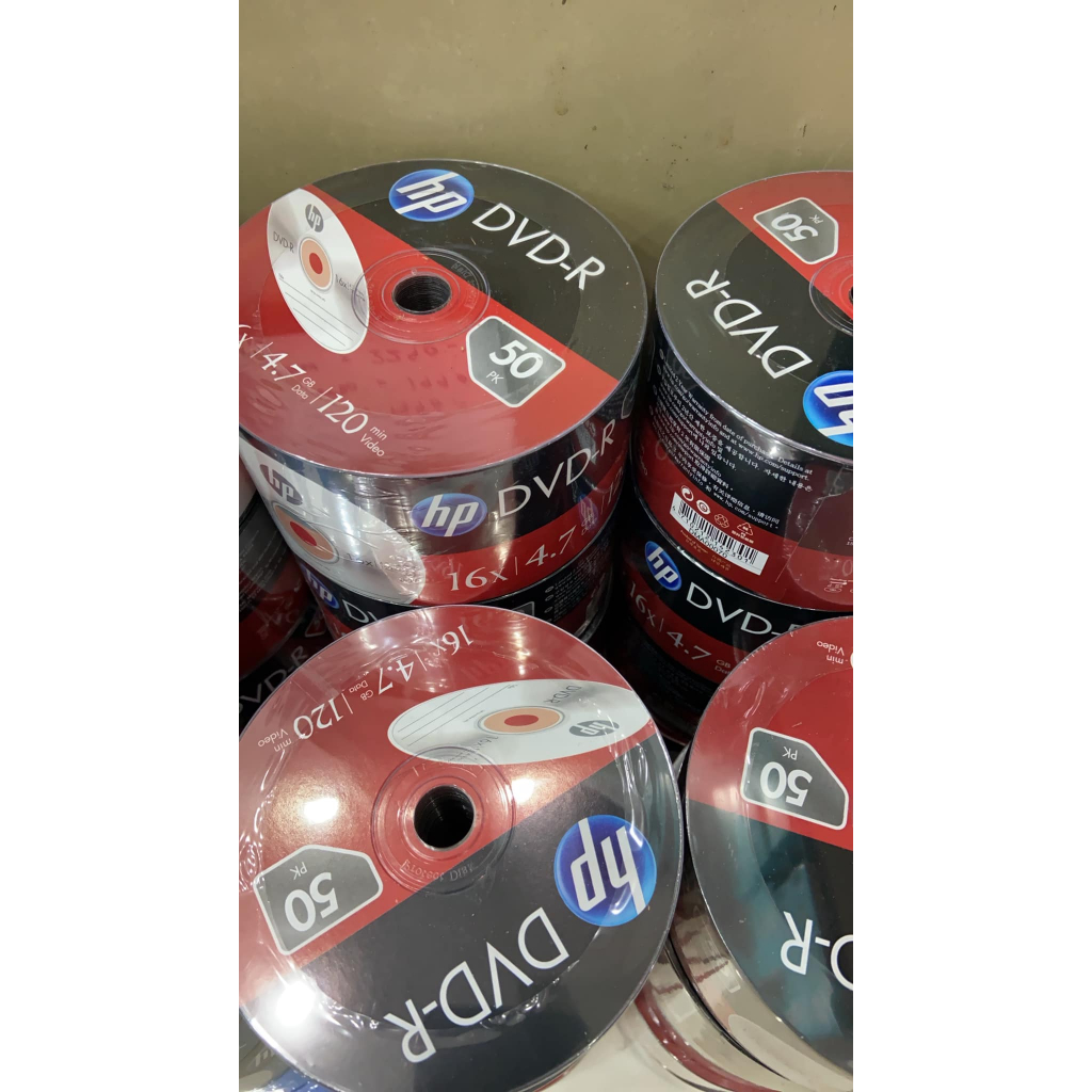ส่งจากไทย DVD-R 50แผ่น HP แผ่นดีวีดี แผ่นเปล่า เอชพี DVD 1แพ็ค 16X 4.7GB 120min | Shopee Thailand