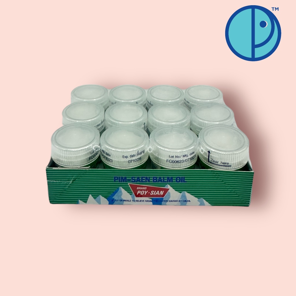 (ขายยกโหล) พิมเสนน้ำ ตราโป๊ยเซียน Pim-saen Balm oil Poy-sian แบบโรลออน ...