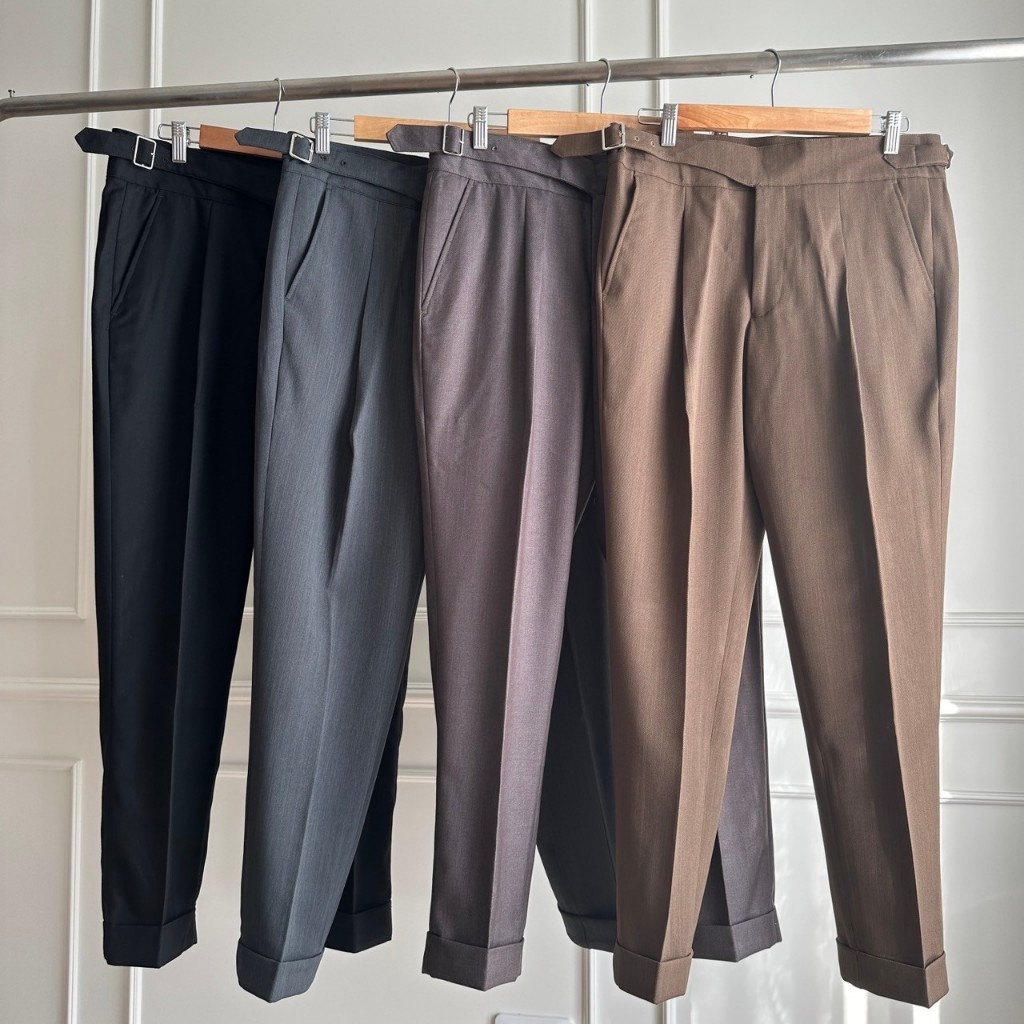 BARON THOMAS Trousers [Signature series] กางเกงขากระบอกตรงเอวสูง ...