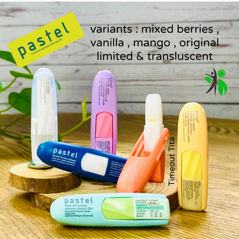 รุ่น กลิ่นผลไม้ PASTEL BRAND POCKET INHALER ยาดม ตราพาสเทล รุ่น กลิ่น ...