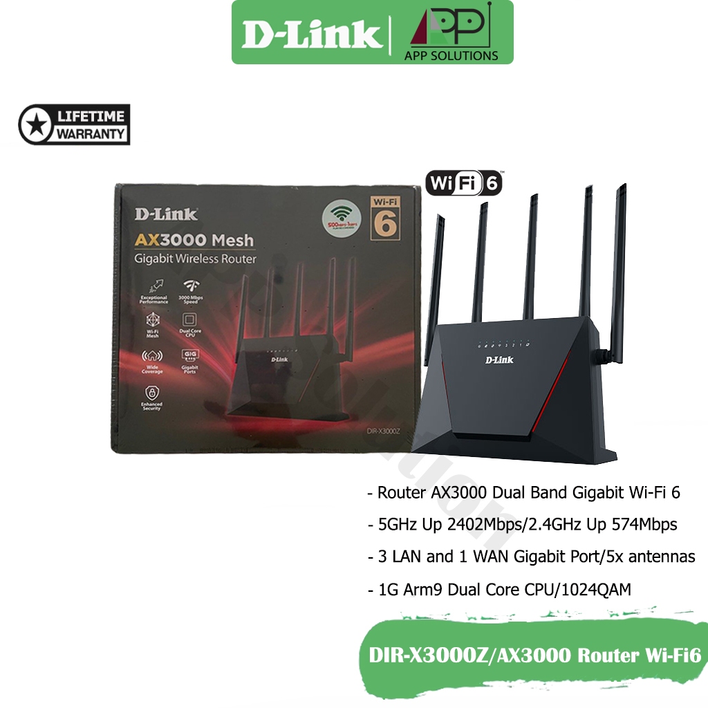 D-LINK Wi-Fi 6 Router Dual-Band Gigabit AX3000 รุ่นDIR-X3000Z(ประกันLifetime) | Shopee Thailand