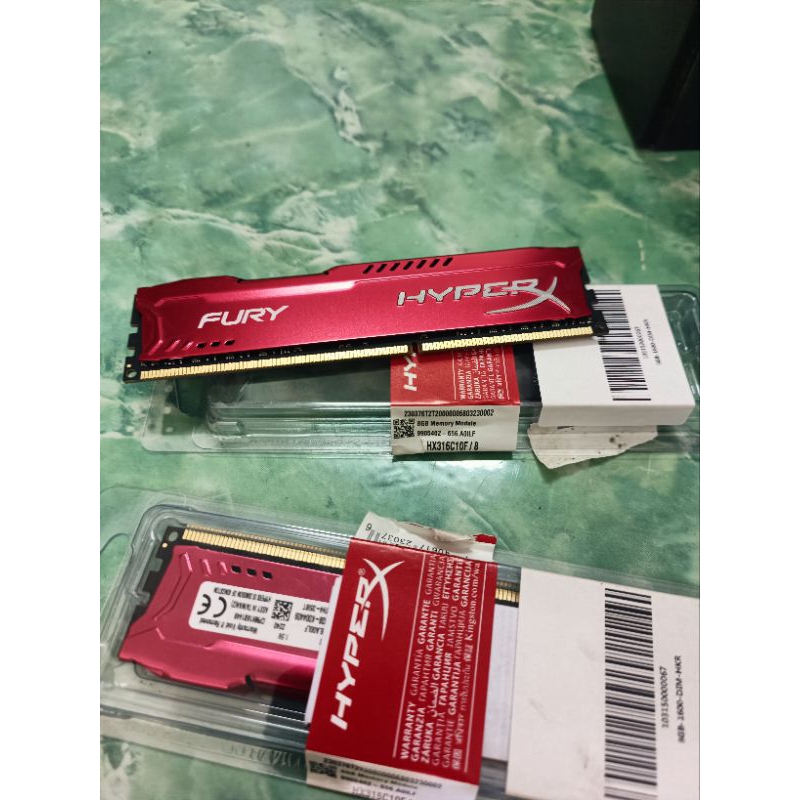 Ram fury hyperX DDR3 8gb/1600(มือสองแกะกล่องไม่เคยใช้) | Shopee Thailand