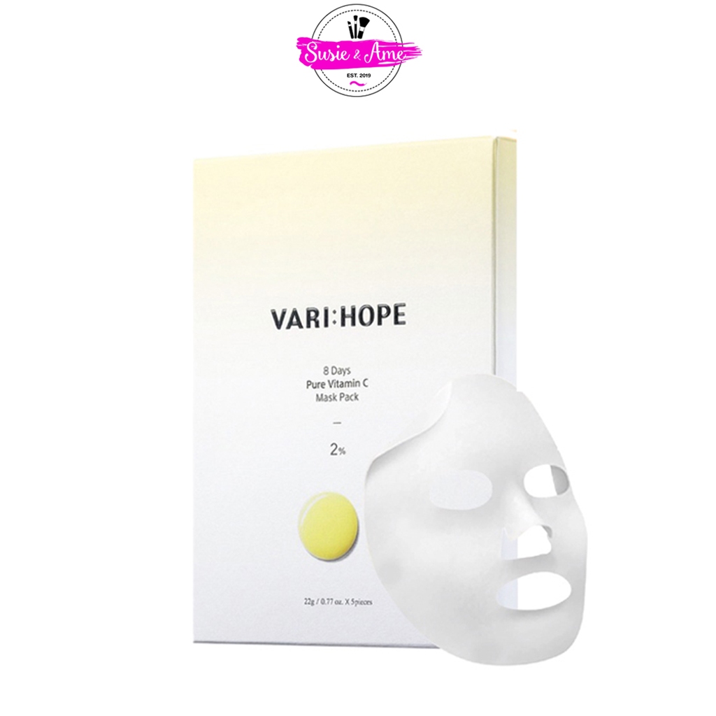 VARI:HOPE 8 Days Pure Vitamin C Mask Pack (22g x 5pcs) แผ่นมาสก์วิตามิน ...