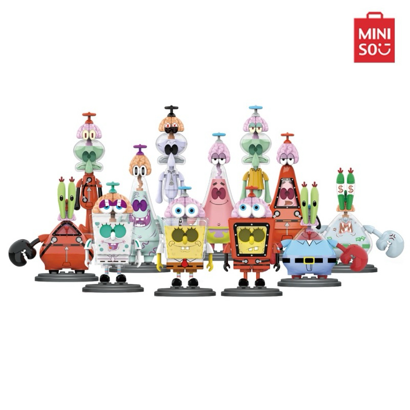 กล่องสุ่มมินิโซ miniso SpongeBob SquarePants Whirling Brain Series Mr ...