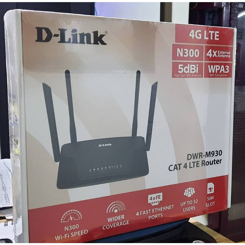 D-Link 4G Router (DWR-M930) Wireless N300 รองรับซิมทุกเครือข่ายในไทย | Shopee Thailand