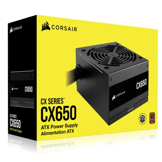 POWER SUPPLY (อุปกรณ์จ่ายไฟ) CORSAIR CX650 650Watt 80 PLUS Bronze ATX ...