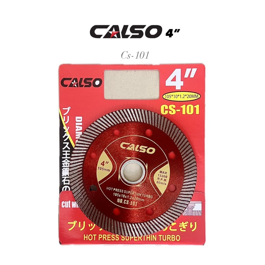 ใบตัดเพชร CALSO 4 นิ้ว 1.2มิล ราคาต่อ10ใบ (ใช้ตัดคอนกรีด+แกรนิต+ใบตัดปูน+กระเบื้อง) | Shopee ...