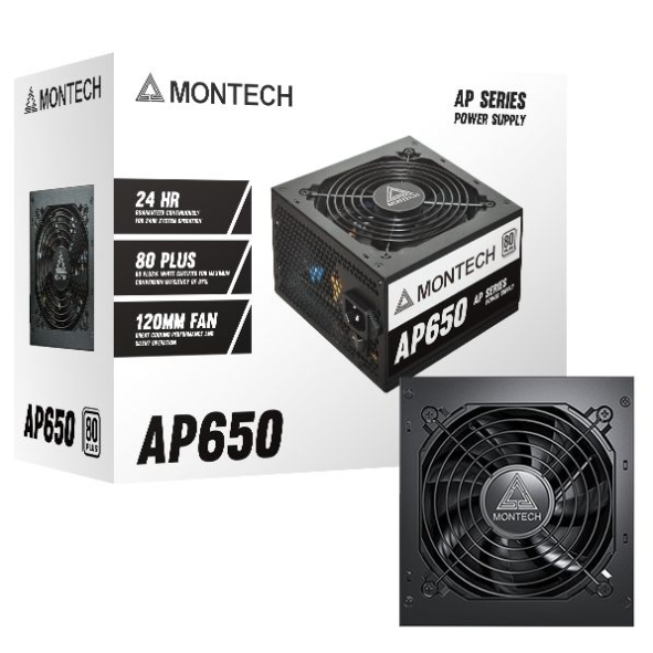 พาวเวอร์ซัพพลาย Montech Power Supply AP 650 650Watt 80 Plus รับประกัน 3 ...
