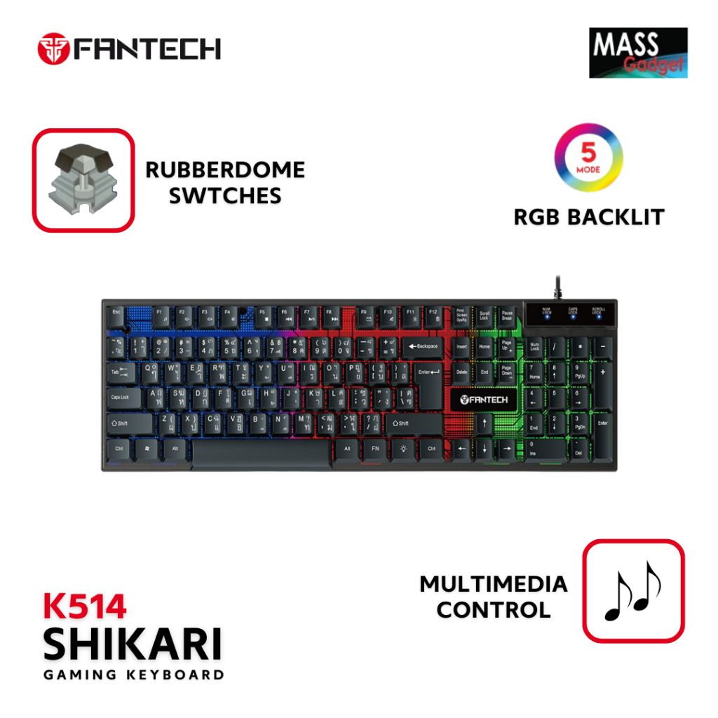 คีย์บอร์ด Fantech Gaming Keyboard K514 | Shopee Thailand