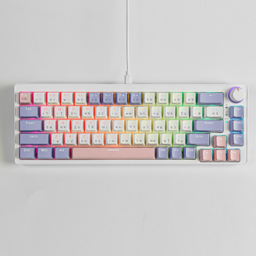 Zifriend ZA68pro 3โหมด คีย์บอร์ดเกมมิ่ง Mechanical Keyboard 68ปุ่ม ...