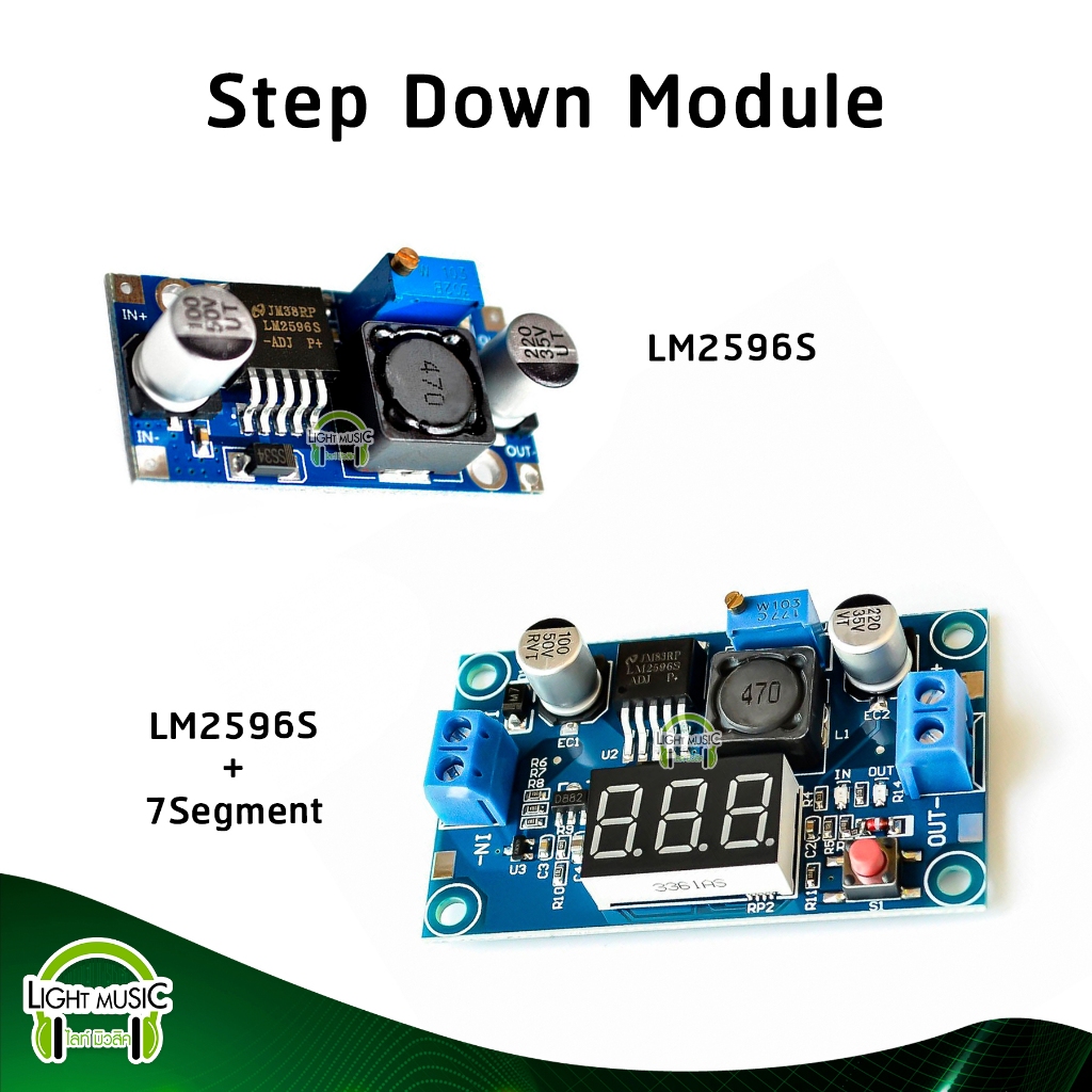 Step Down Module DC to DC LM2596 3 - 40 V to 1.5 - 35 V 2 A โมดูลลด ...