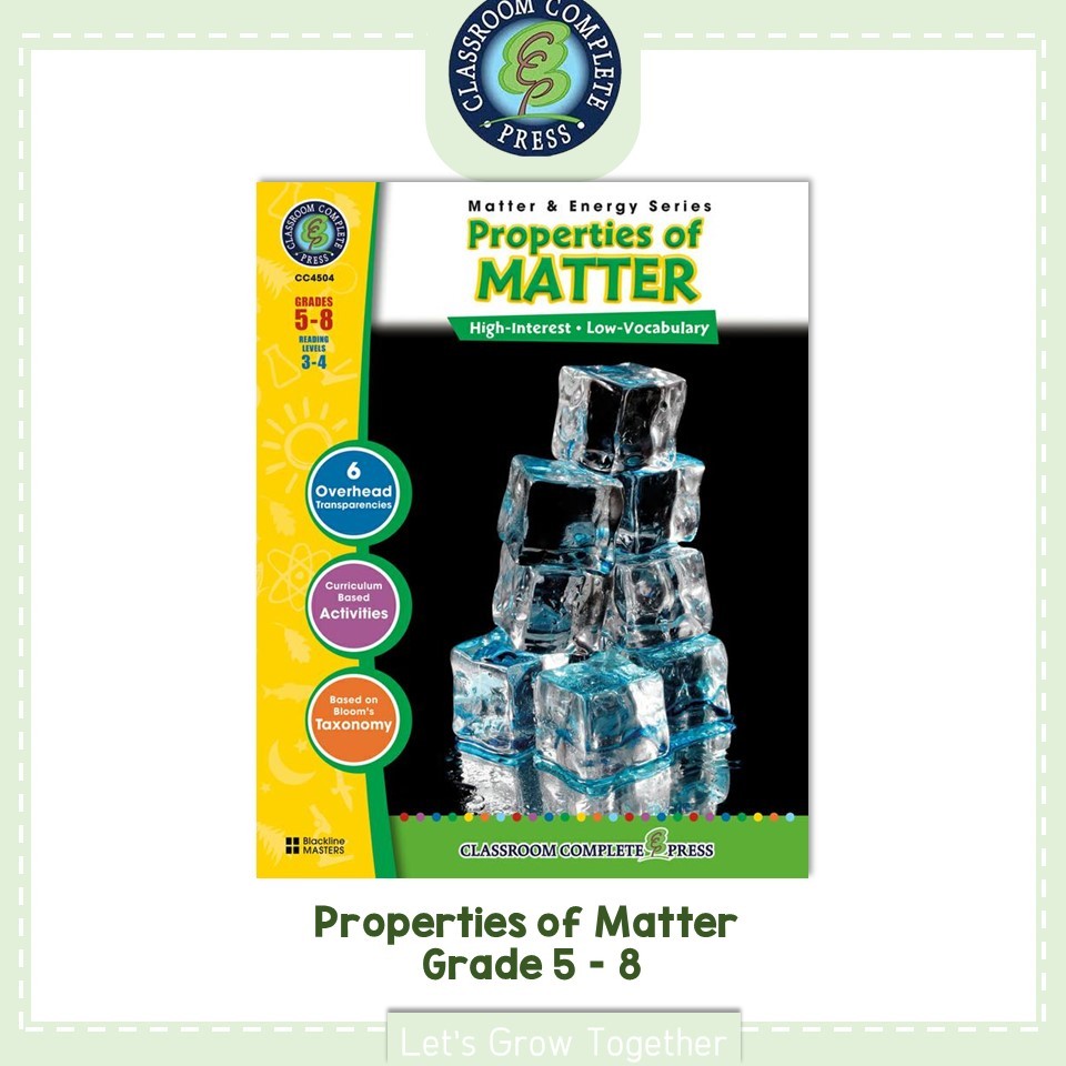 แบบฝึกหัดวิทยาศาสตร์ Properties of Matter: Science Worksheet with ...