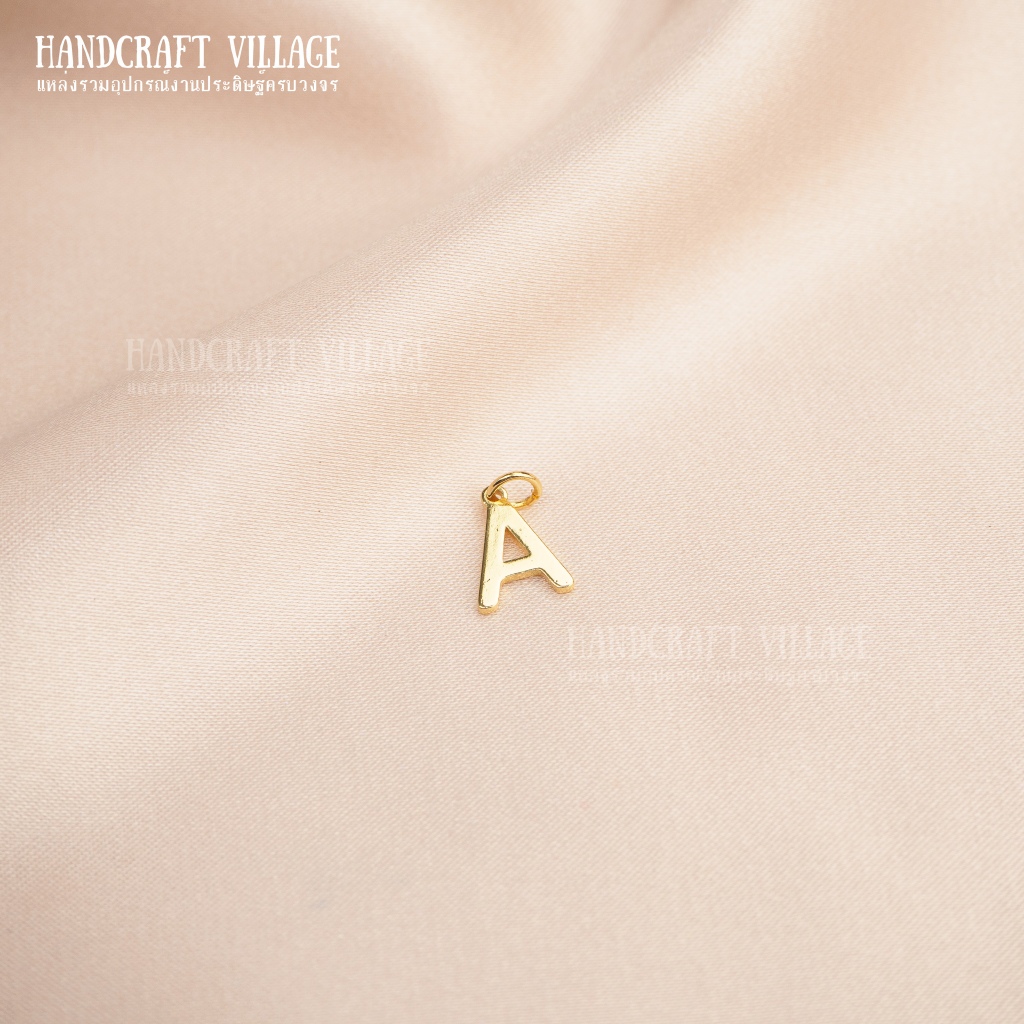 จี้ตัวอักษรA-Z ทองแดงชุบทอง14K ขนาด6มม. งานเกรดพรีเมียม สำหรับทำเครื่องประดับ สร้อย พวงกุญแจ จี้ ...