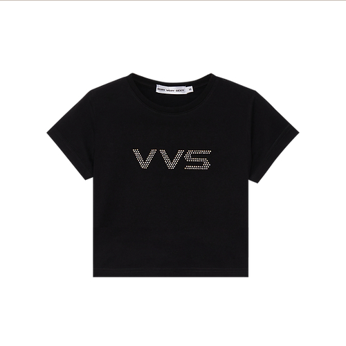VVS "VVS DIAMOND" Baby tee - Black | Shopee Thailand