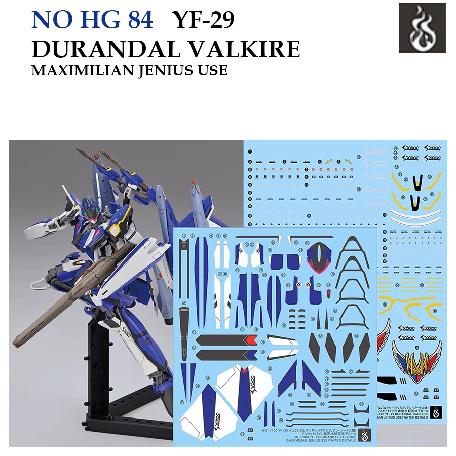 ดีคอลน้ำ [Ghost] HG 84 YF-29 DURANDAL VALKIRE MAXIMILIAN JENIUS USE ...