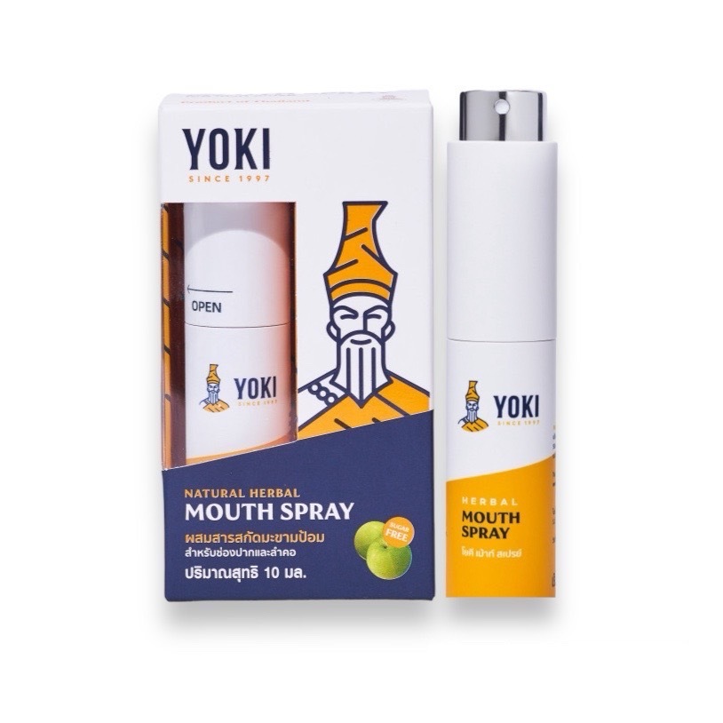 YOKI Herbal Natural Mouth Spray โยคี สเปรย์ 10ml. ผสมสารสกัดมะขามป้อมธรรมชาติ | Shopee Thailand