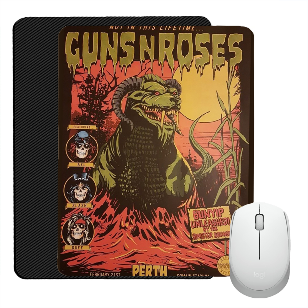 แผ่นรองเมาส์ Mouse Pad พิมพ์ลาย วงดนตรี ร็อค Guns N’ Roses กันส์แอนด์ ...