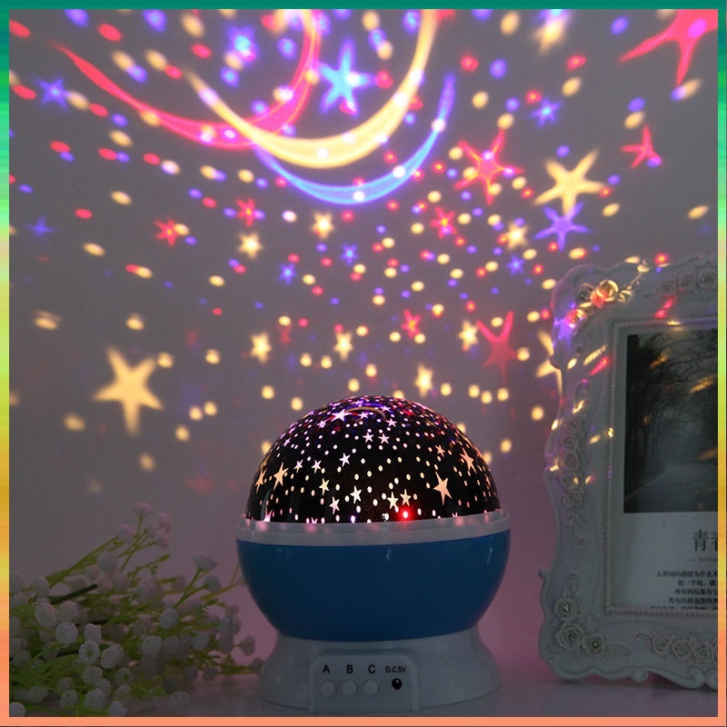 โคมไฟหัวเตียง โคมไฟฉายดาว ไฟ LED ดาวหมุนได้ ไฟตกแต่งห้อง โคมไฟดาว รูป ...
