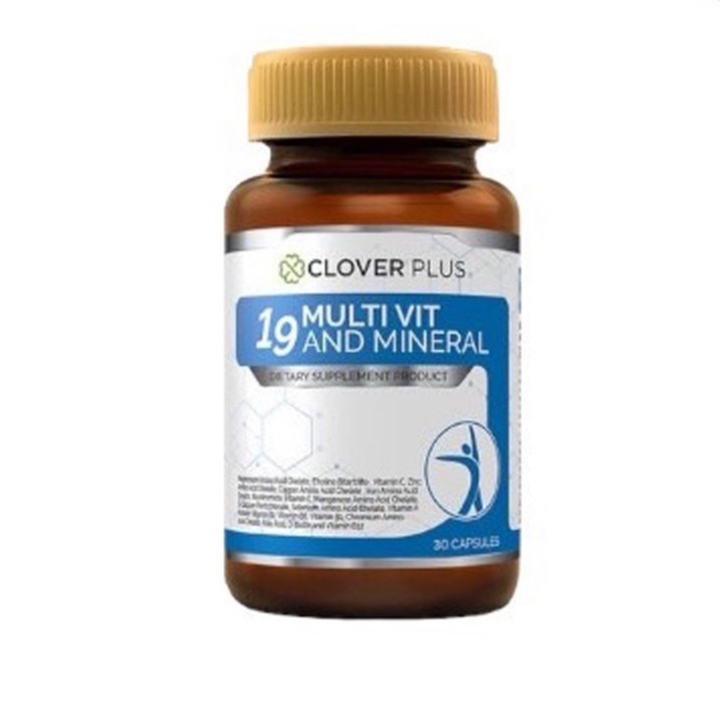 Clover Plus 19 Multivit and Mineral วิตามินรวมและแร่ธาตุ 19 ชนิด ขนาด ...