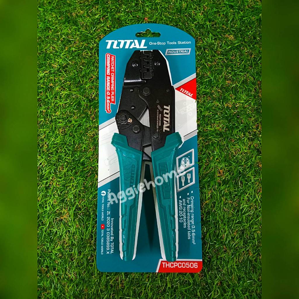 TOTAL คีมย้ำหางปลา รุ่น THCPC0506 ขนาด 9 นิ้ว ( Ratchet Crimpin Plier ...