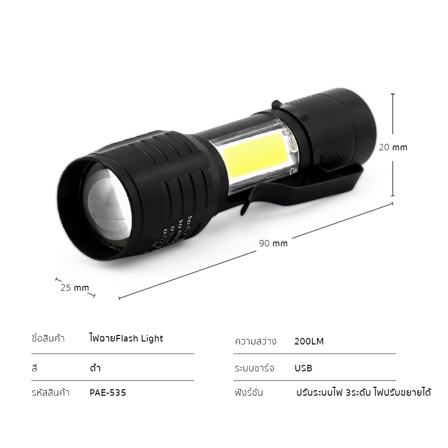 Nezha ไฟฉายพกพา ไฟฉายแรงสูงLED สำหรับแคมป์ปิ้ง ไฟกระพริบ ใช้งาน ...