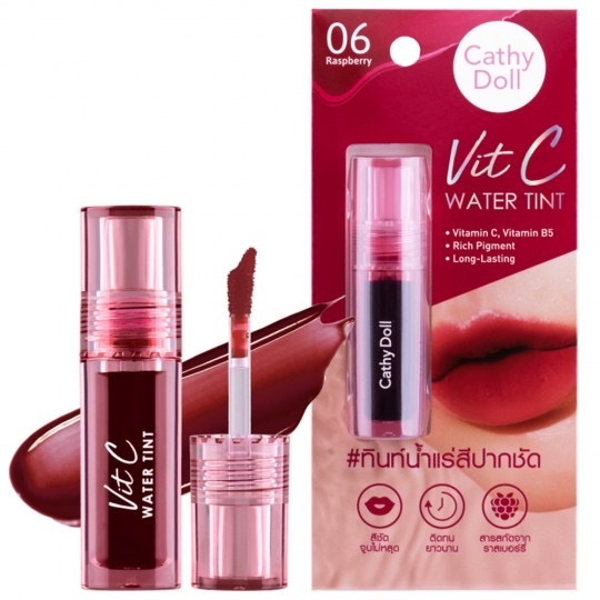 ลิปทินท์น้ำแร่ Cathy Doll Vit C Water Tint ( มีให้เลือก 7 สี ) | Shopee ...