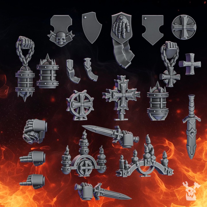 Pactum Aeternum Crusader Decor Set High quality and detailed 3d print ...