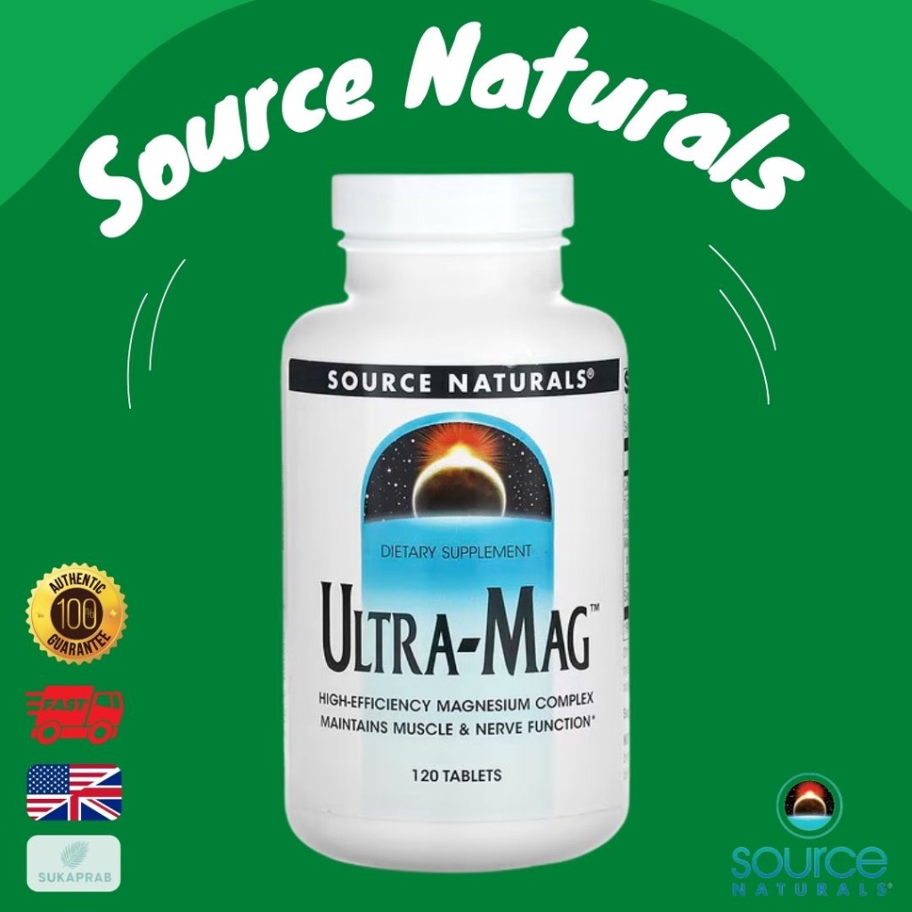 พร้อมส่ง Source Naturals Ultra-Mag แมกนีเซียม 120 Tablets | Shopee Thailand