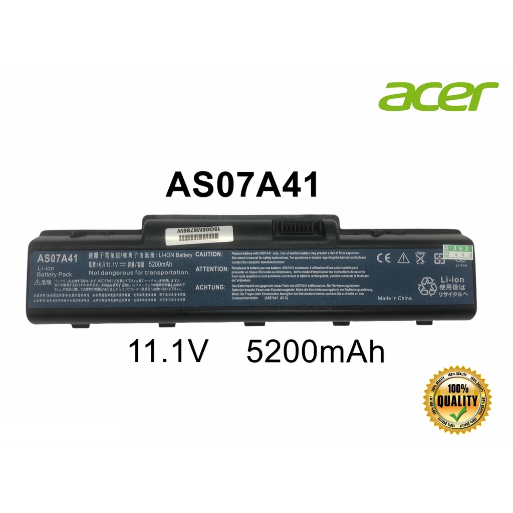 Acer แบตเตอรี่ AS07A41 (สำหรับ Aspire 4240 4310 4520 5335 5536 5738 ...