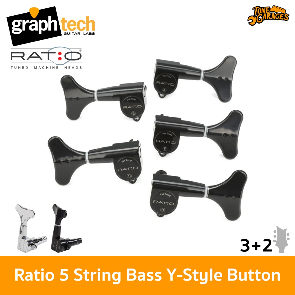 Graph Tech Ratio Bass 5 String (3+2) Y-Style Button Machine Head PRB ...