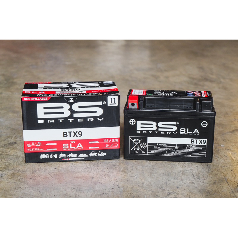 BS BATTERY BTX9 (ของแท้) แบตเตอรี่สำหรับ NINJA300/400 ZX6R และรถรุ่น ...