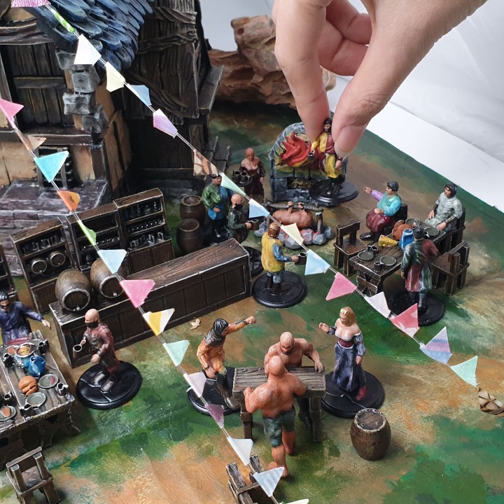 โมเดลชาวบ้าน ยุคกลาง Medieval Citizens Set for TRPG, DND Diorama and wargame | Shopee Thailand