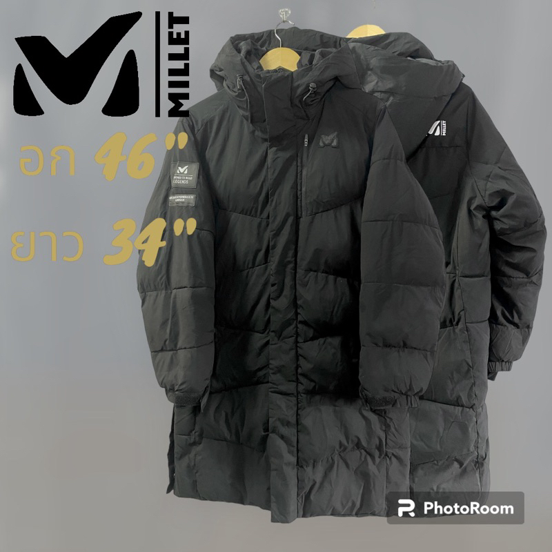 (มือสอง)long Padding jacket แบรนด์ Millet ไซส์160 | Shopee Thailand