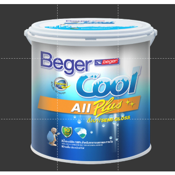 Beger Cool All Plus กึ่งเงา สีชมพูทีโอเอ 9002 ขนาด 9 ลิตร | Shopee Thailand